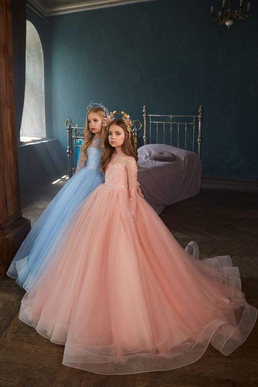 Flower Girl Dress With Long Sleeves Mia Bambina Boutique